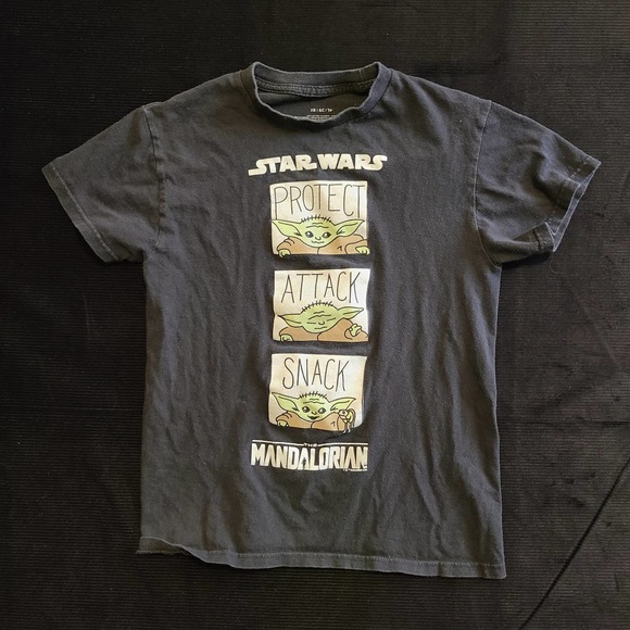 Star Wars | Shirts | Star Wars Mandalorian Protect Attack Snack Mens ...